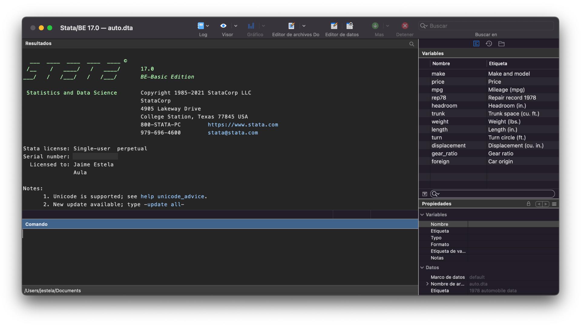 Stata 17: Novedades, mejoras de velocidad y funciones - Aula